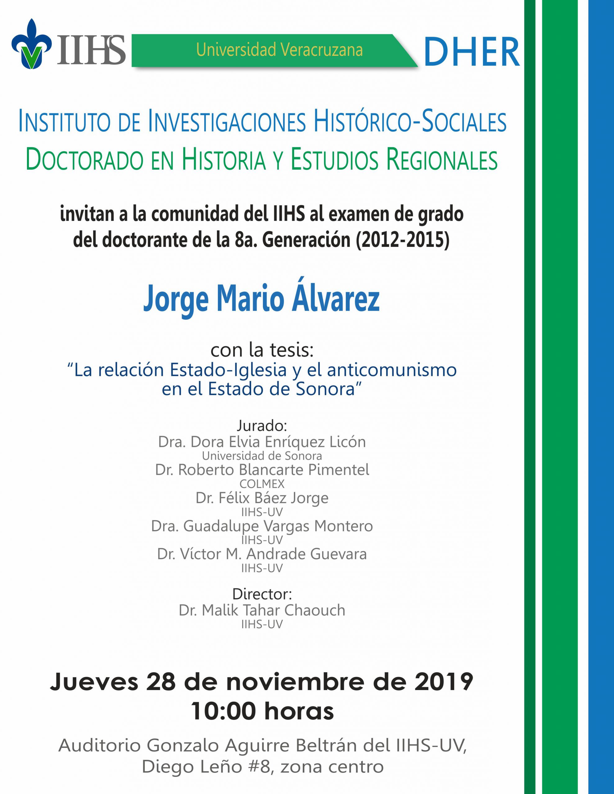 Examen DHER – Doctorado en Historia y Estudios Regionales (DHER)