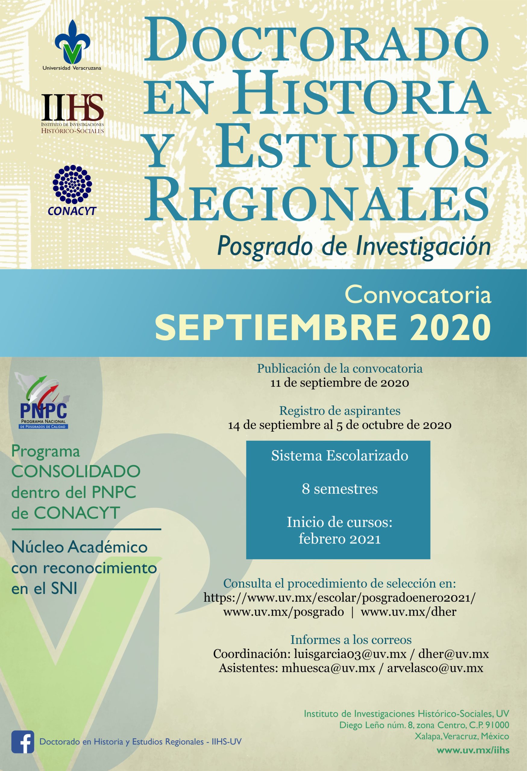 Cartel DHER B2 – Doctorado en Historia y Estudios Regionales (DHER)
