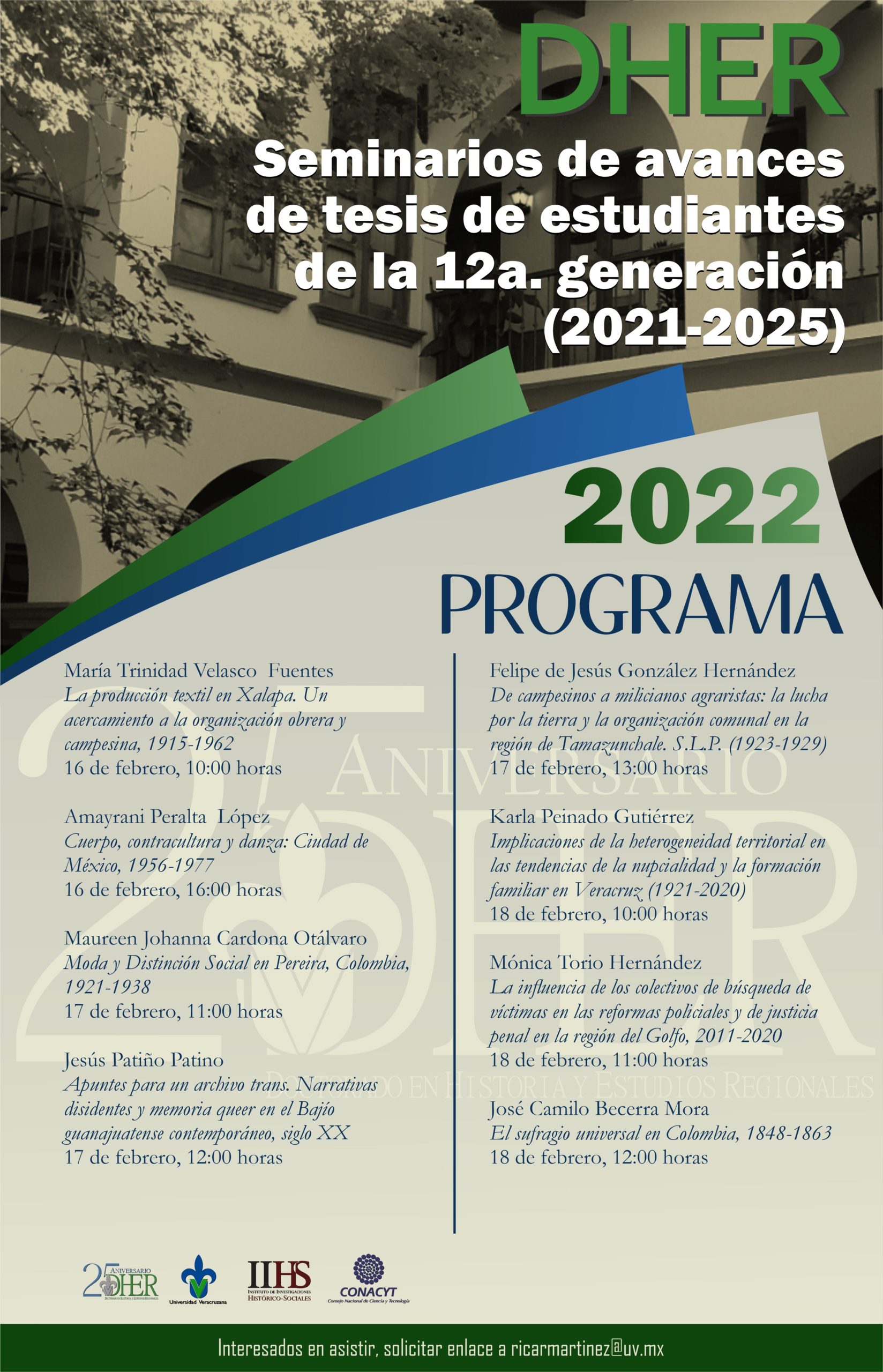 Cartel Coloquio DHER – Doctorado en Historia y Estudios Regionales (DHER)