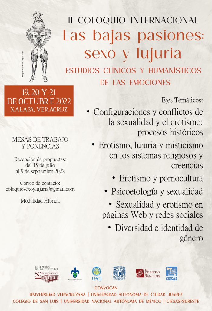 Coloquio Las bajas pasiones: sexo y lujuria – Doctorado en Historia y Estudios Regionales (DHER)