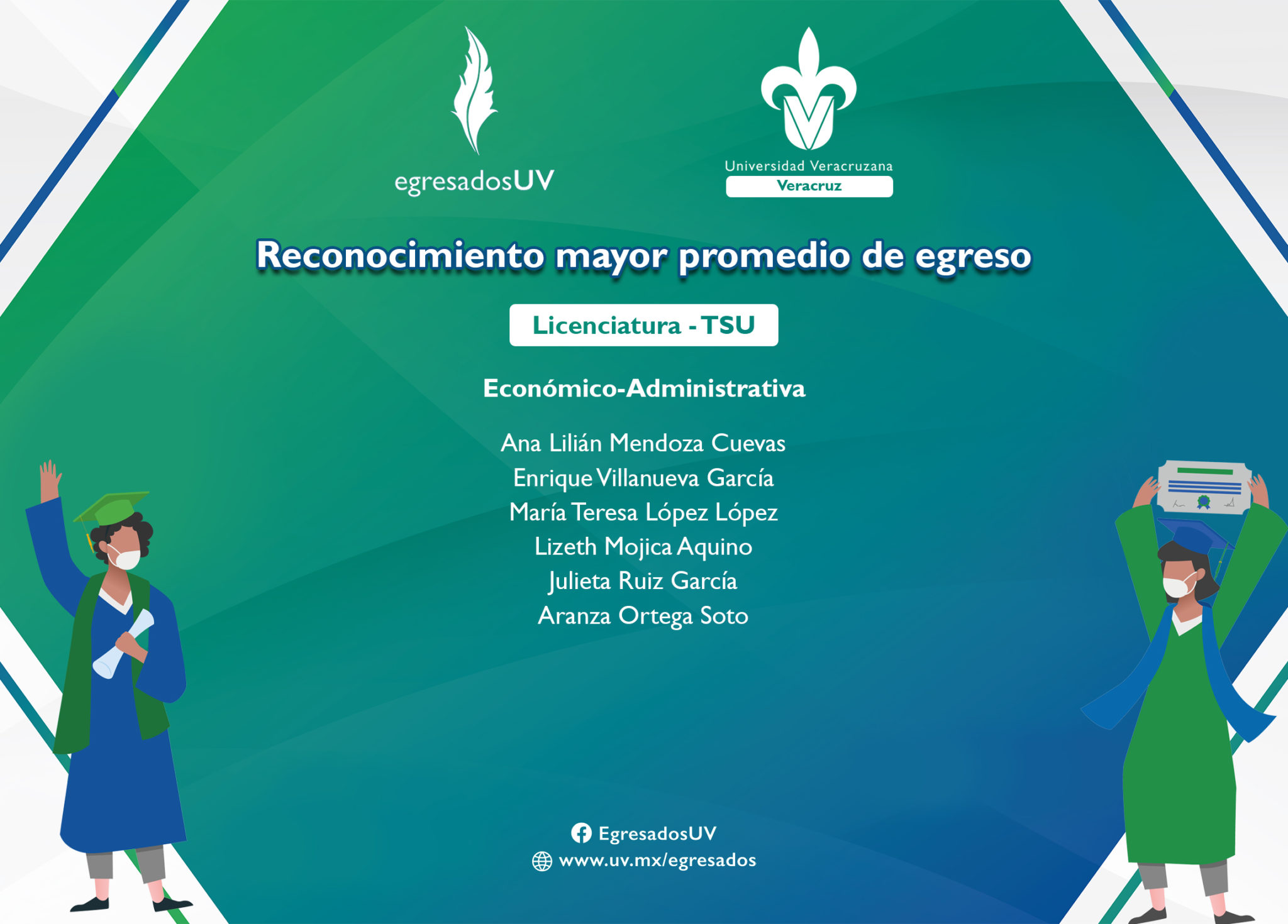 Egresados UV 2022 Reconocimiento mayor promedio de egreso – Egresados UV