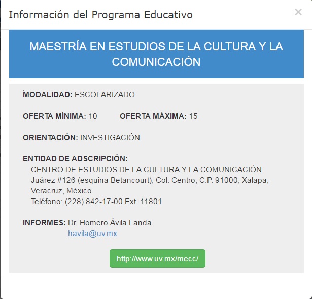 Convocatoria ingreso a posgrados – Maestría en Estudios de la Cultura y la Comunicación