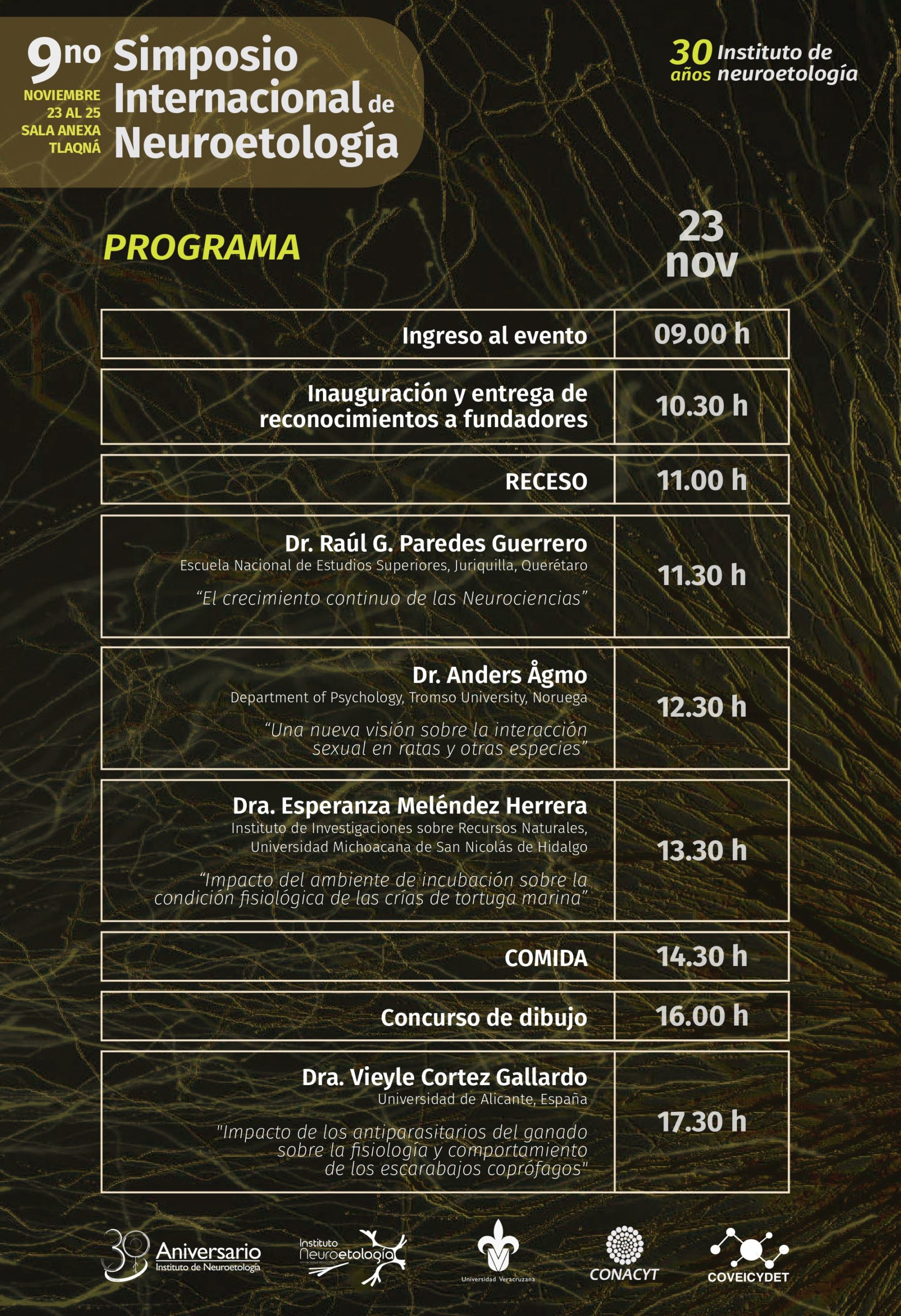 Programa 9 Simposio Internacional de Neuroetología – Instituto de Neuroetología