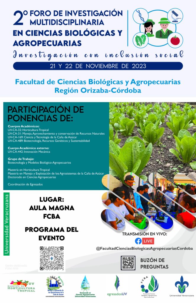 2° Foro de Investigación Multidisciplinaria en Ciencias Biológicas y Agropecuarias 2023 – Fac ...