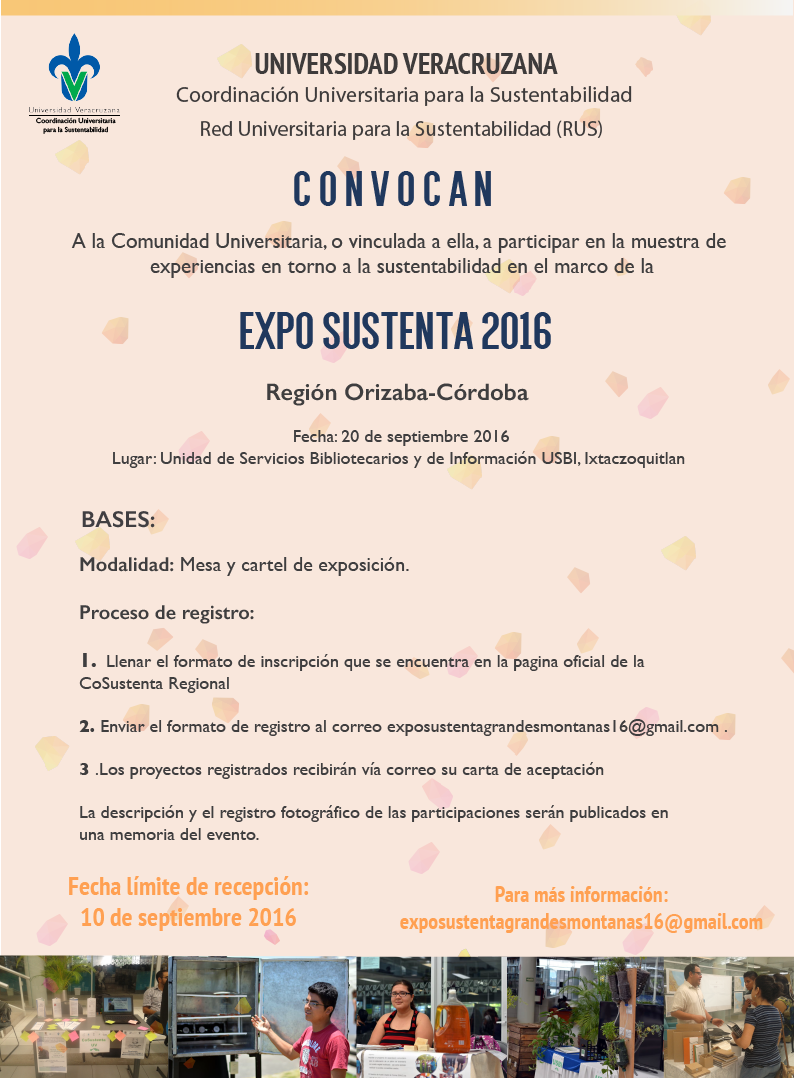 Convocatoría Exposustenta Orizaba-Córdoba 2016 – Maestría en Gestión Ambiental para la ...