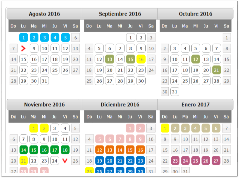 CALENDARIO1617 – Facultad de Pedagogía