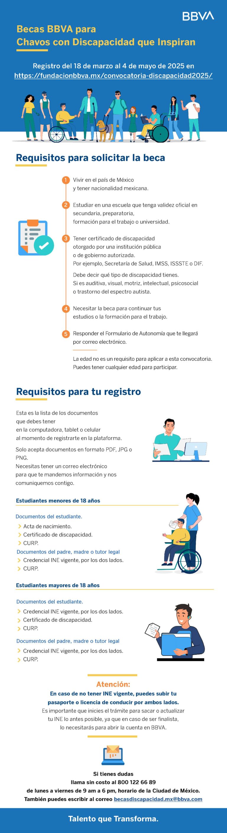 Convocatoria 2025 “Becas BBVA para Chavos con Discapacidad que Inspiran” – Facultad de Pedagogía ...