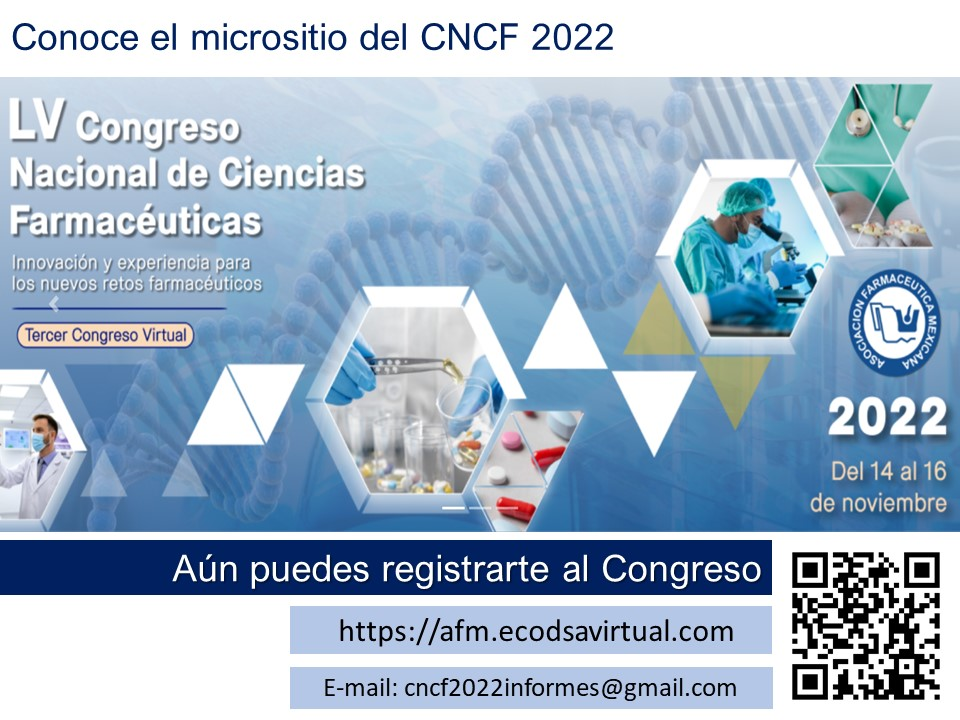 Tercer Congreso Virtual, LV Nacional de Ciencias Farmacéuticas – Facultad de Química ...