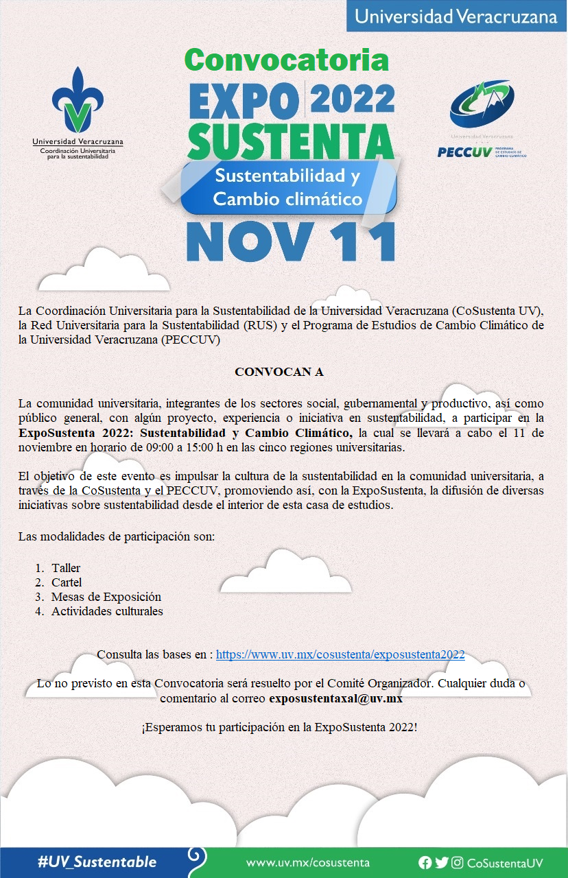 Convocatoria Expo Sustenta 2022 – Coordinación Regional de Gestión para la Sustentabilidad