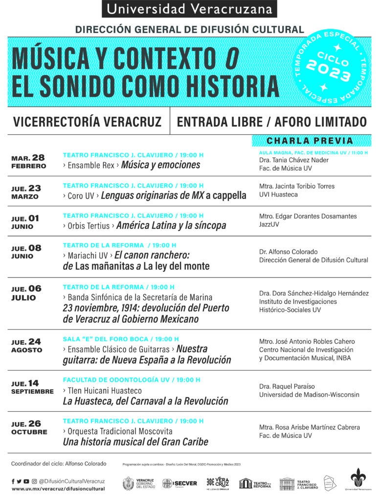 Cartelera artística región Veracruz – Coordinación Regional de Difusión Cultural