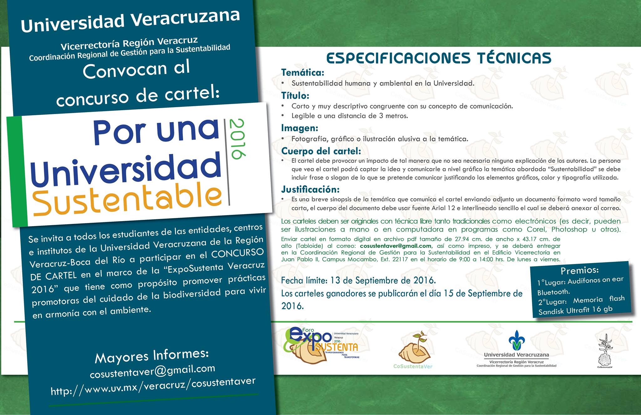 Convocatoria ExpoSustenta Veracruz 2016 – Facultad de Ciencias y Técnicas de la Comunicación